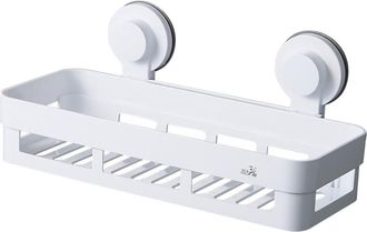 BESPORTBLE Weiße Wandablage für Badezimmer Punchfreie Robuste Kunststoff wandhalterung mit Großem Fassungsvermögen Modernes Design Platzsparendes Stilvolles Aufb