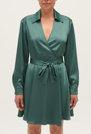 Claudie Pierlot Robe courte portefeuille vert