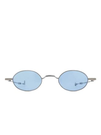 Eyepetizer lunettes de soleil Dickey L.E. &agrave; monture ovale - 2 MATT SILVER/LIGHT BLUE