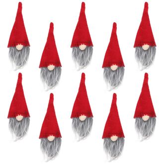 BESPORTBLE 10 St&uuml;cke Mini Weihnachtsm&uuml;tze Weihnachten Flaschenanzug Weihnachtsmannm&uuml;tzen Weihnachtsdeko Nikolausm&uuml;tzen Flaschen&uuml;berzug Flaschen Kleidung Weinbeut