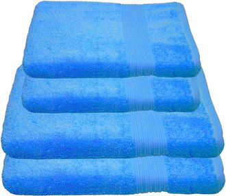 Julie Julsen Handtuch Set 2X Duschtuch 2X Handtuch Himmelblau/in 23 Farben erh&auml;ltlich weich und saugstark