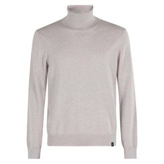 Fay Chrom Hoher Kragen Pullover Langarm - - Knitwear - Herren - Grau - XL