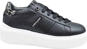 Janet & Janet Low-Top Sneaker - Platform Sneakers With Perforated Detailing - Gr. 36 (EU) - in Grau - f&uuml;r Damen