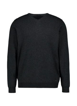 Ragman Herren Pullover grau unifarben