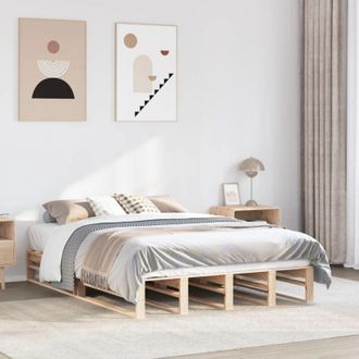vidaXL Cadre de lit sans matelas 135x190 cm bois de pin massif vidaXL