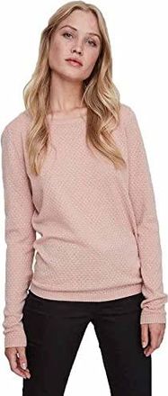 Vero Moda Vmcare Structure Ls O-Cou Blou Noos Sweater, Rose (Rose Misty), XXL Femme