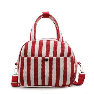 Generic Sac &agrave; main en toile ray&eacute;e sous les bras pour femme - Grande capacit&eacute; - Sac &agrave; main Hobo pour le quotidien, les voyages, le travail, Rouge, 400.00x250.0