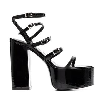PARIS TEXAS Elegante Schwarze Plateau Sandale - - Shoes - Damen - Schwarzk - 41 EU
