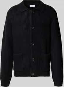 Lindbergh Relaxed Fit Strickjacke aus elastischem Baumwoll-Mix