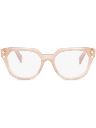 Balmain Cat-Eye-Brille - Nude