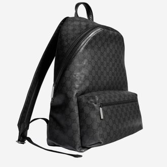 Gucci Mens Backpack Essence Classic Black Cotton Backpacks