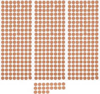 DOITOOL 500 Selbstklebende Korkpads: 15 mm rutschfeste Korkmatten - runde Noppen und Flache Kreise f&uuml;r K&uuml;chenm&ouml;bel, Schr&auml;nke und Esszimmer zur Ger&auml;uschd&auml;mpfun