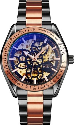 Invicta Objet D Art 69598 Herrenuhr - Automatisches Werk - Edelstahl mit schwarzem Zifferblatt - 43 mm