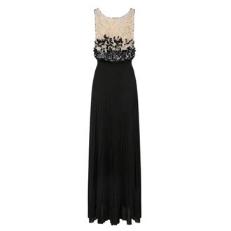 Elisabetta Franchi Femme, Robes, Noir, Taille: 42 FR Red Carpet Robe en Tulle et Jersey Lurex
