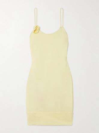 Maygel Coronel Jacinto Minikleid Aus Stretch-jersey Mit Applikation - Gelb