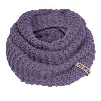 Knit Factory Alex Foulard Infini Tube - &Eacute;charpe tube pour femme et homme - &Eacute;charpe tube pour lhiver - Tour de cou - &Eacute;charpe circulaire - Col &eacute;charpe - Violet - Tai