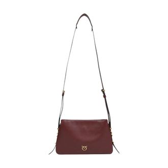 Pinko Pinko, Femme, Sacs, Rouge, Taille: ONE Size Sac Bandouli&egrave;re en Cuir avec Fermeture &Eacute;clair