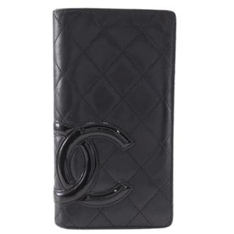 Chanel Portefeuille long (&agrave; deux volets) Pre-owned - Femme - Pre-owned - Noir - Taille: ONE Size
