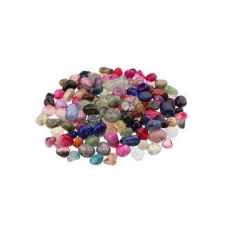 NKlaus 100g Trommelsteine Achat 5-10 mm Heilsteine Edelsteine Schmucksteine bunt Deko 14694