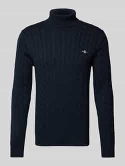GANT Rollkragenpullover mit Label-Stitching