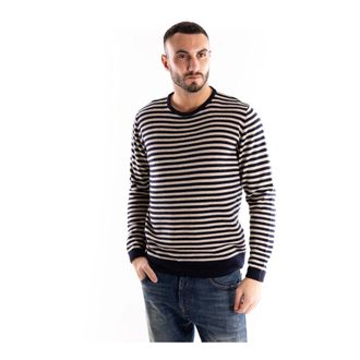 In The Box Rundhals-Strickware - - Knitwear - Herren - Blau - M