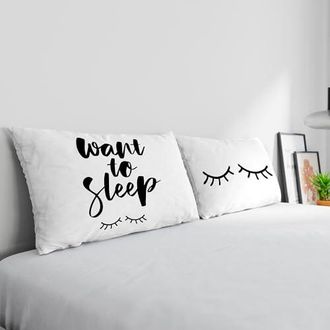 Italian Bed Linen PR-01 Kissenbezüge aus 100% Baumwolle, Digitaldruck, 1 Paar