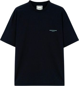Wooyoungmi Wooyoungmi, Homme, Tops, Bleu, Taille: S T-shirt avec logo