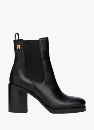 Tommy Hilfiger Bottines Chelsea High Block HL en cuir &agrave; bout carr&eacute;