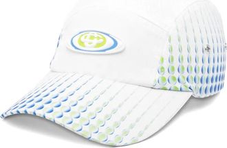 Casablanca logo-appliqu&eacute; patterned baseball cap - Wei&szlig;