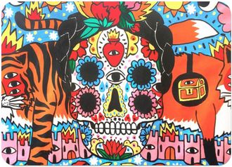 Fabulous Platzsets, weiche Unterseite aus Kork, Platzdeckchen, Motiv: Ricardo Cavolohome, K&uuml;nstler, gro&szlig;, 39,5 x 28,5 cm, 4 St&uuml;ck