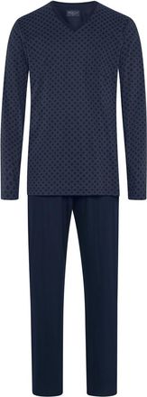 Novila Langer Pyjama aus Baumwolle mit V-Ausschnitt in