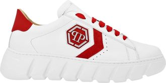 Philipp Plein unisex, Chaussures, Blanc, Taille: 40 EU Hexagon Lo-Top Baskets