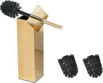 BGL Fashion Support de Brosse WC en Acier Inoxydable pour Salle de Bain et H&ocirc;tel (dor&eacute;)