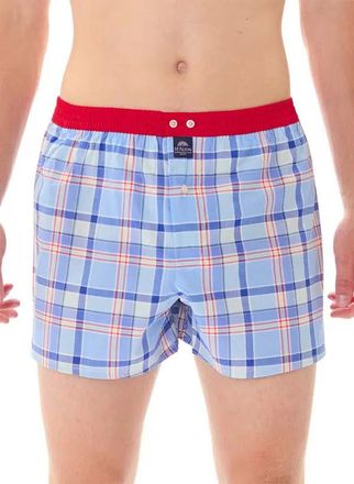 MC Alson Herren Boxershorts blau Baumwolle gemustert