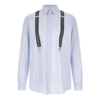 Moschino Bedrucktes Vichy-Hemd aus Baumwolle - - Shirts - Herren - Blau - L
