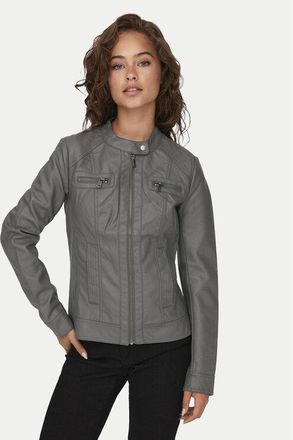 Only Jacke aus Kunstleder Bandit 15081400 Grau Regular Fit