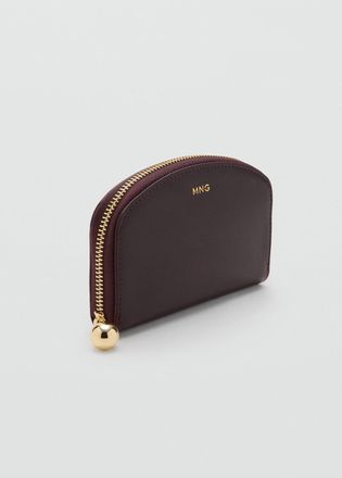 Mango Portefeuille moyen avec mini perles chocolat - Femme - Taille unique - MANGO