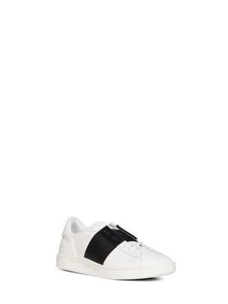 Valentino Garavani Mens Sneakers Open Royco White-Black Nappa Multicolour Polyamide Trainers