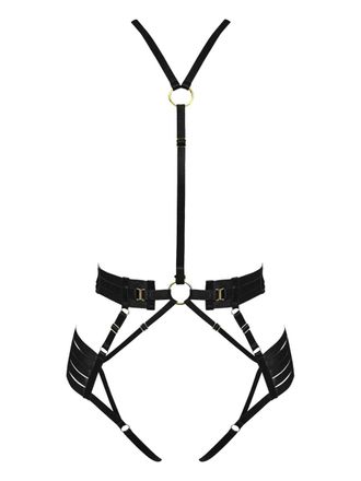Bordelle harnais à détails de sangles - Noir