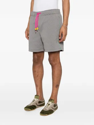 Casablanca Logo-Quilted Jogger Shorts - Gray