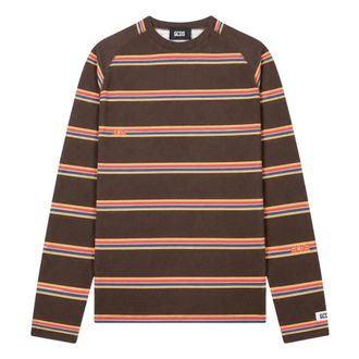 GCDS Waffel-Langarmshirt - - Tops - Herren - Braun - XL