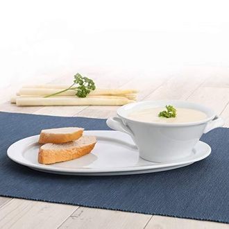 Holst Porzellan ACC 05 FA2 Suppen-Set Vario 0,35 l mit MP 160, weiß, 27.5 x 17.5 x 7 cm, Servierset Mp