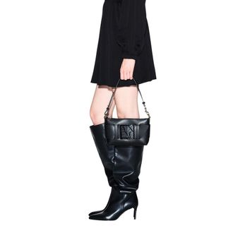 A|X Armani Exchange Synthetic Shoulder Bag - Black