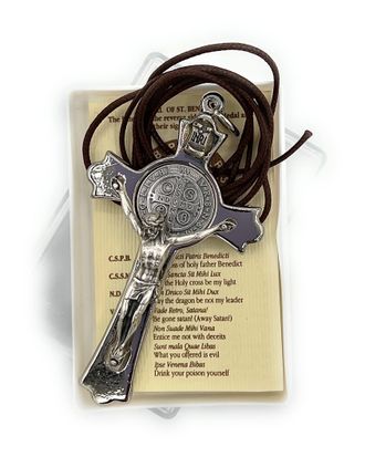 Generico Kruzifix des heiligen Benedikts aus Metall 7,5 x 4,5 cm (2 St&uuml;ck)