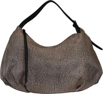 Borbonese Femme, Sacs, Gris, Taille: ONE Size Prive Hobo Bag Medium
