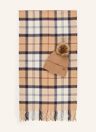 Barbour Set Dover: Schal Und M&uuml;tze braun