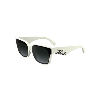 Karl Lagerfeld Femme, Accessoires, Blanc, Taille: ONE Size Lunettes de soleil carr&eacute;es en ac&eacute;tate