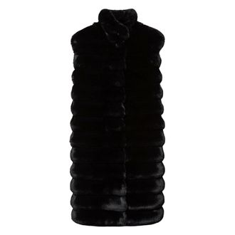 Roberto Ricci Design Gilet long court - Femme - Vestes - Noir - Taille: 38 FR
