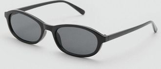 Mango Lunettes de soleil monture semi-transparente noir - Femme - Taille unique - MANGO