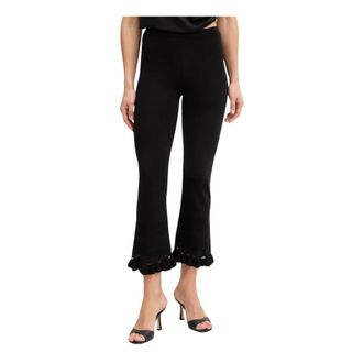 Twinset Pantalon court &agrave; volants - Femme - Pantalons - Noir - Taille: 36 FR
